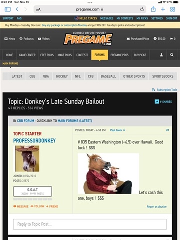 Professor Donkey another day another deleted losing thread - CBB ...