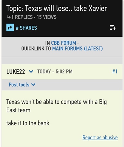 For LUKE22 - CBB - Forums - Pregame.com