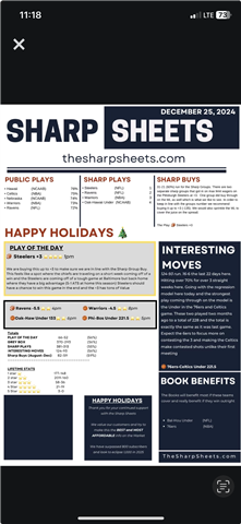 Wednesday 25 December MMXXIV - NFL - Forums - Pregame.com